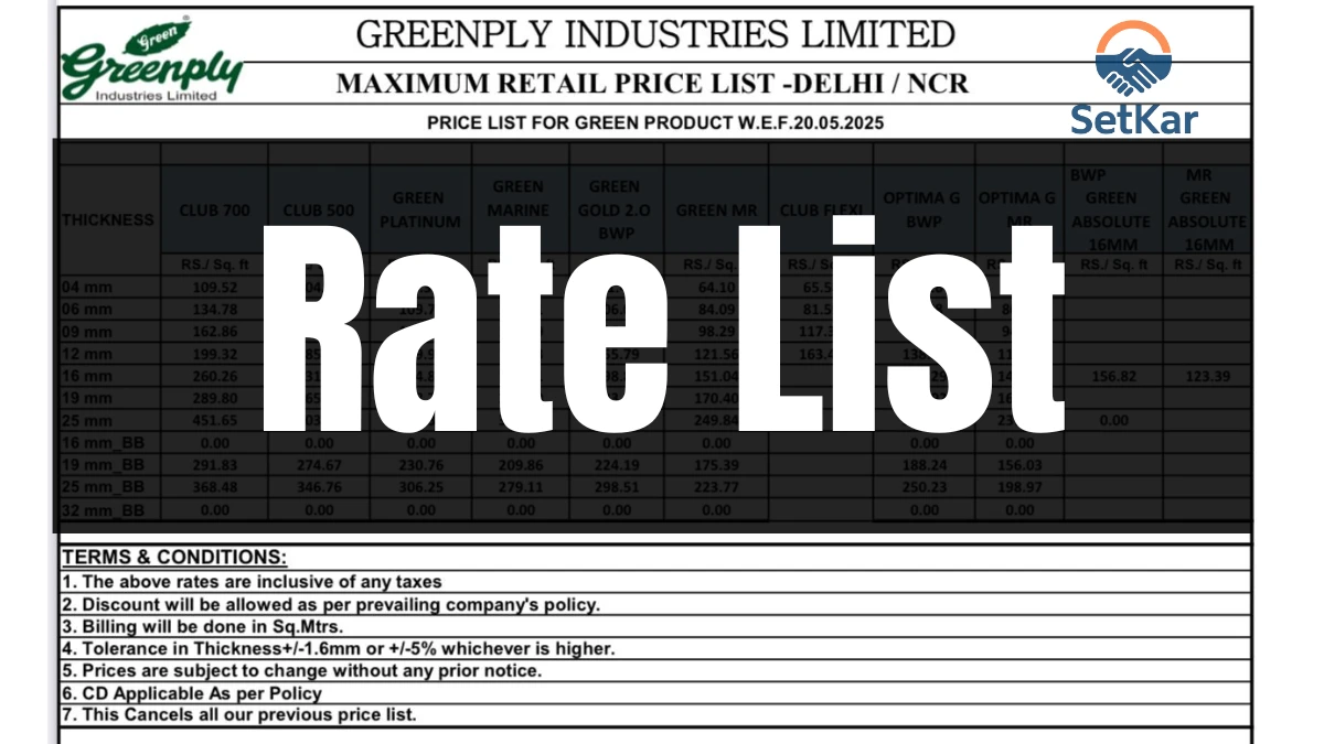 Greenply Ecotec Plywood Price List 2025 | Download PDF